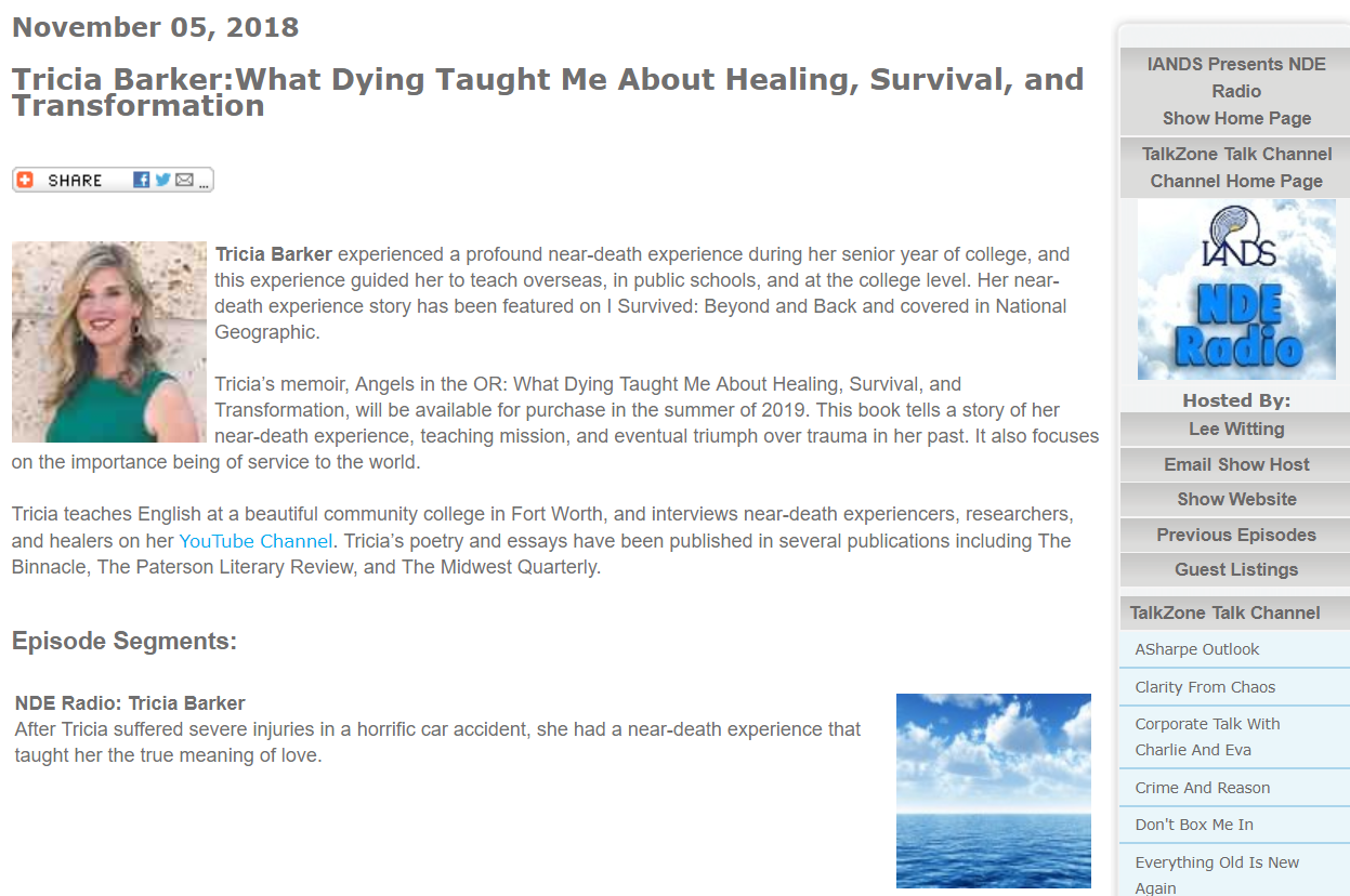 Three New Interviews | Tricia Barker